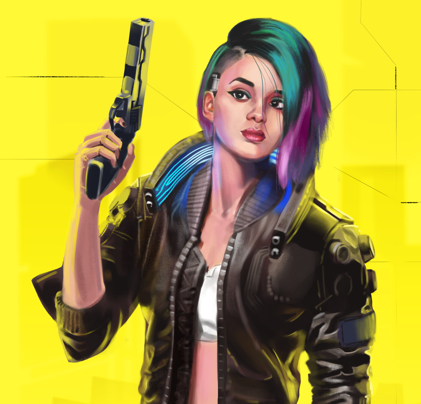 Cyberpunk Cover Art - Work In Progress - Krita Artists