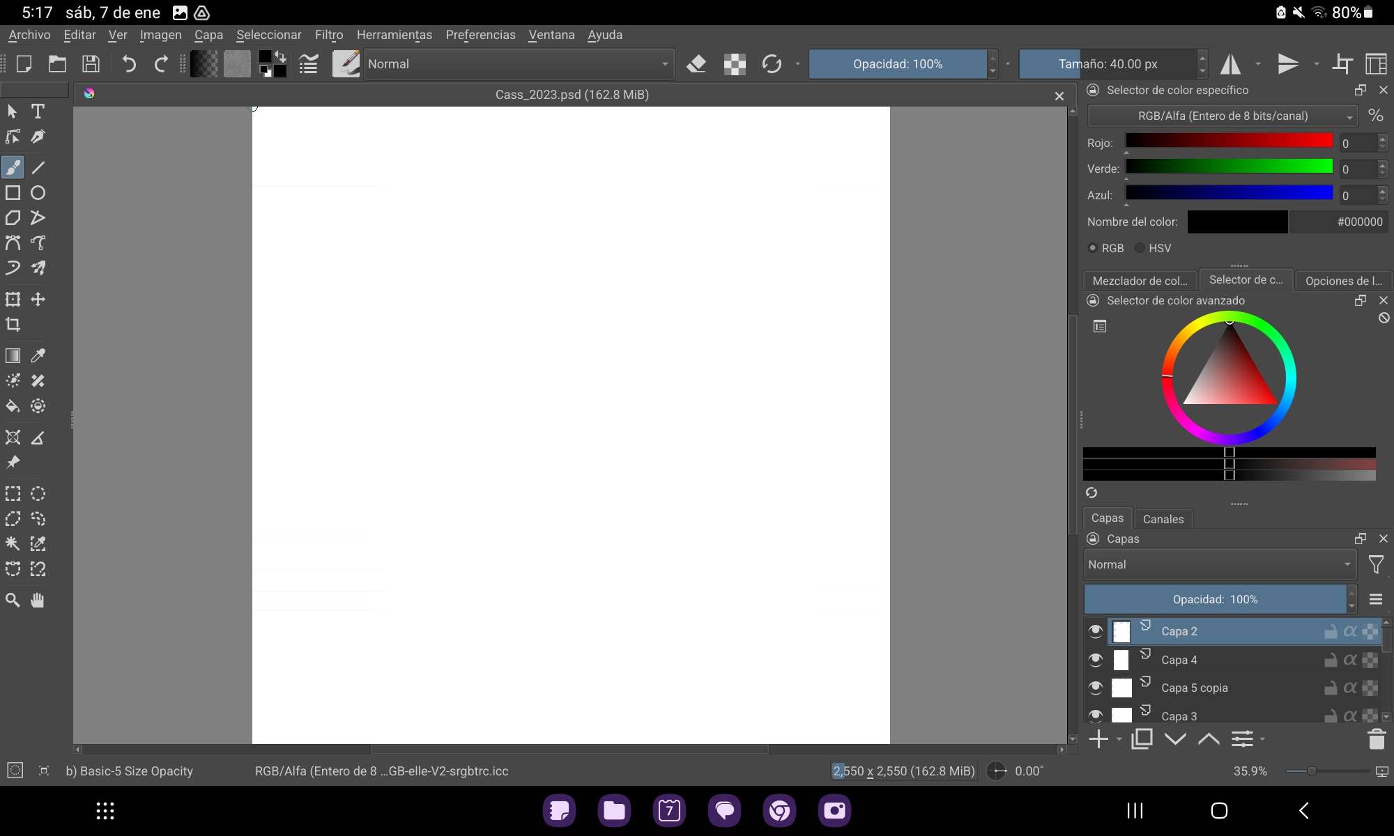 Transforming all layers of any type of file into white screens - Input ...