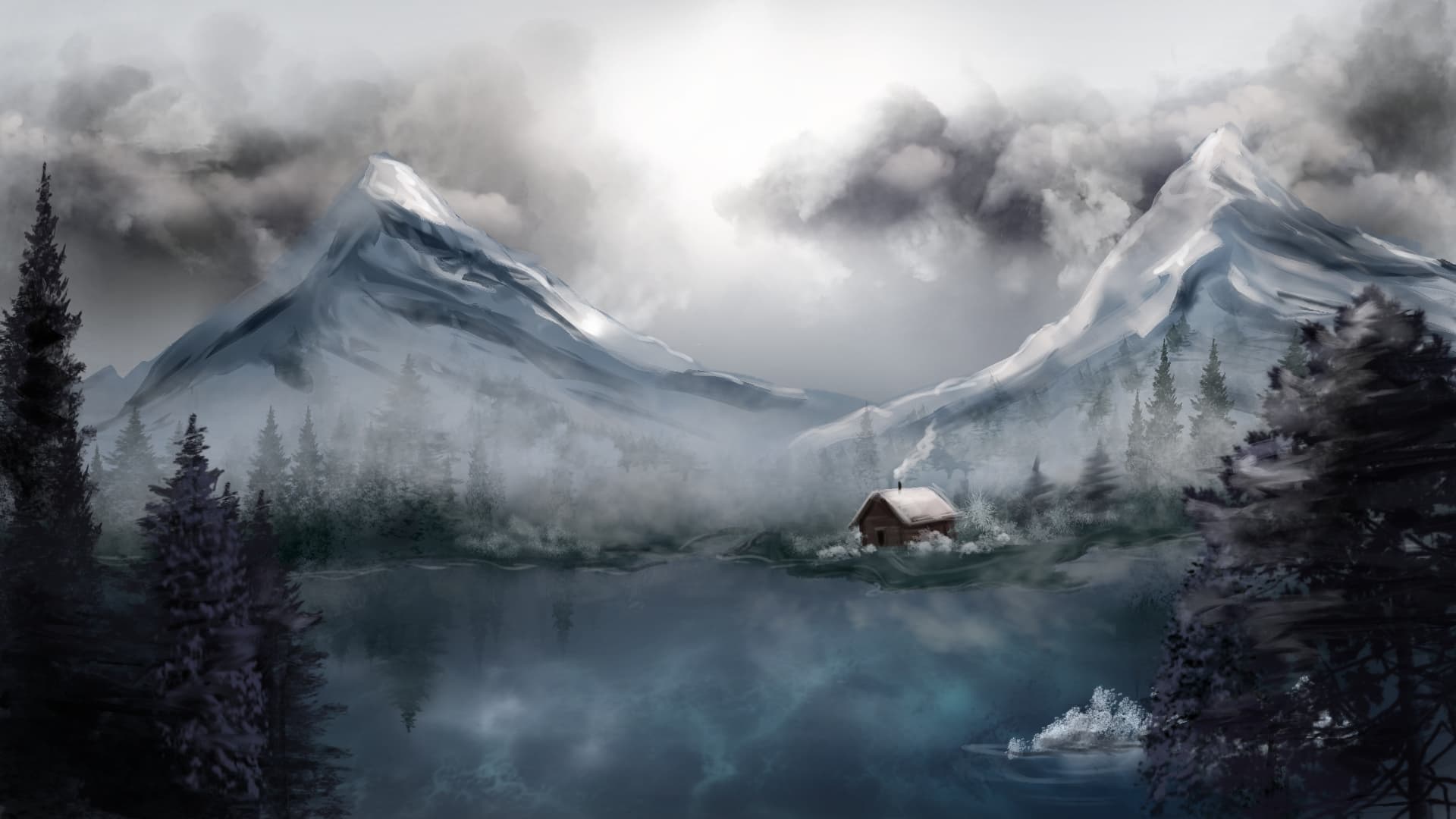 Arctic winter day - Finished Artworks - Krita Artists