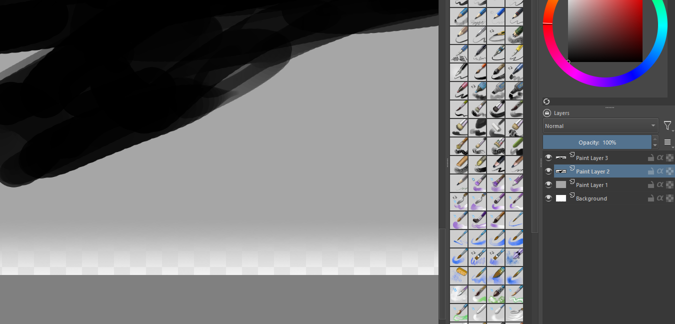 Opaque layers appear transparent near canvas borders after ...