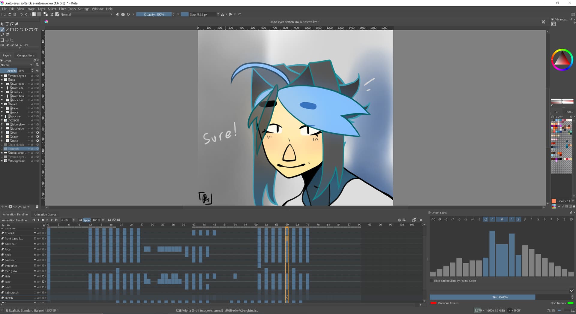 Head Turn Animation The Process Enjoy Animations Krita Artists 