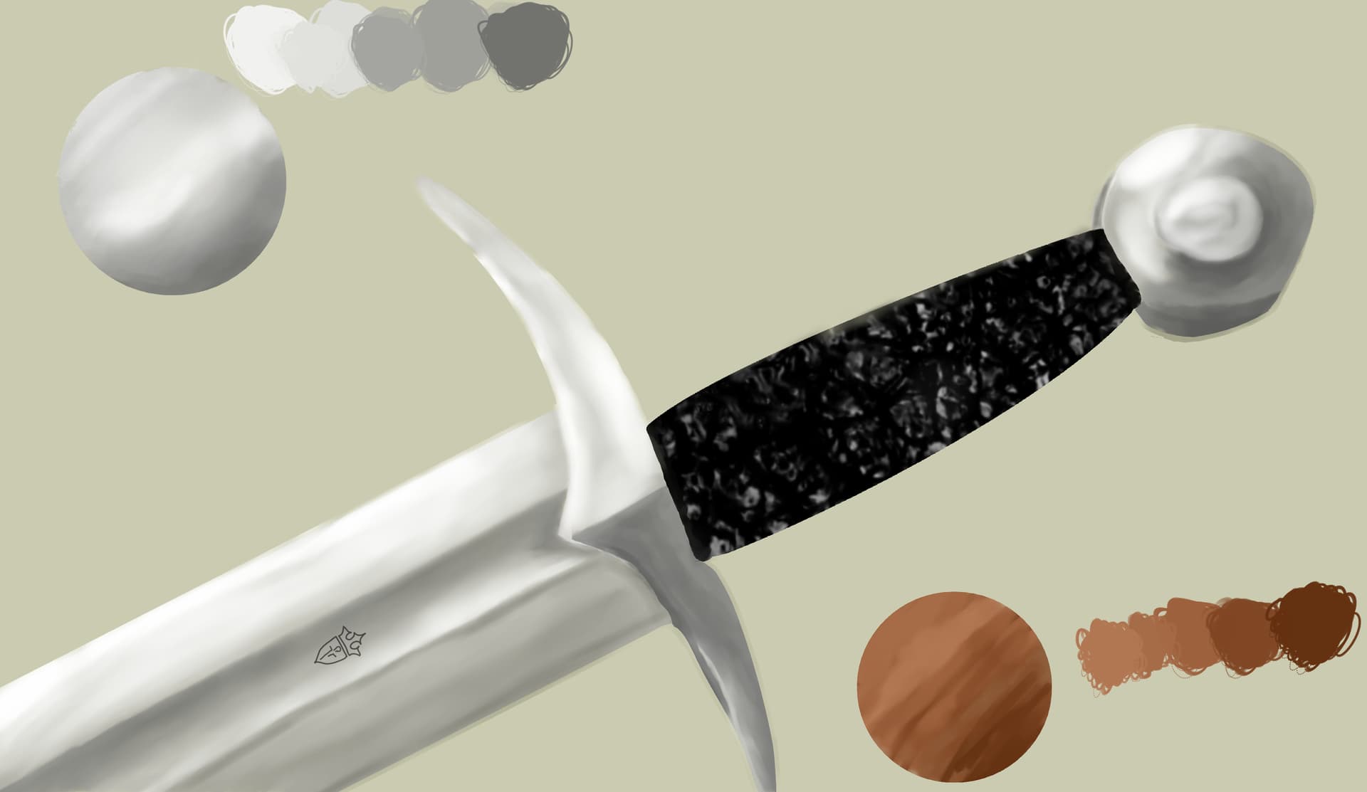 Rendering practice - Arming Sword - sketchbook - Krita Artists