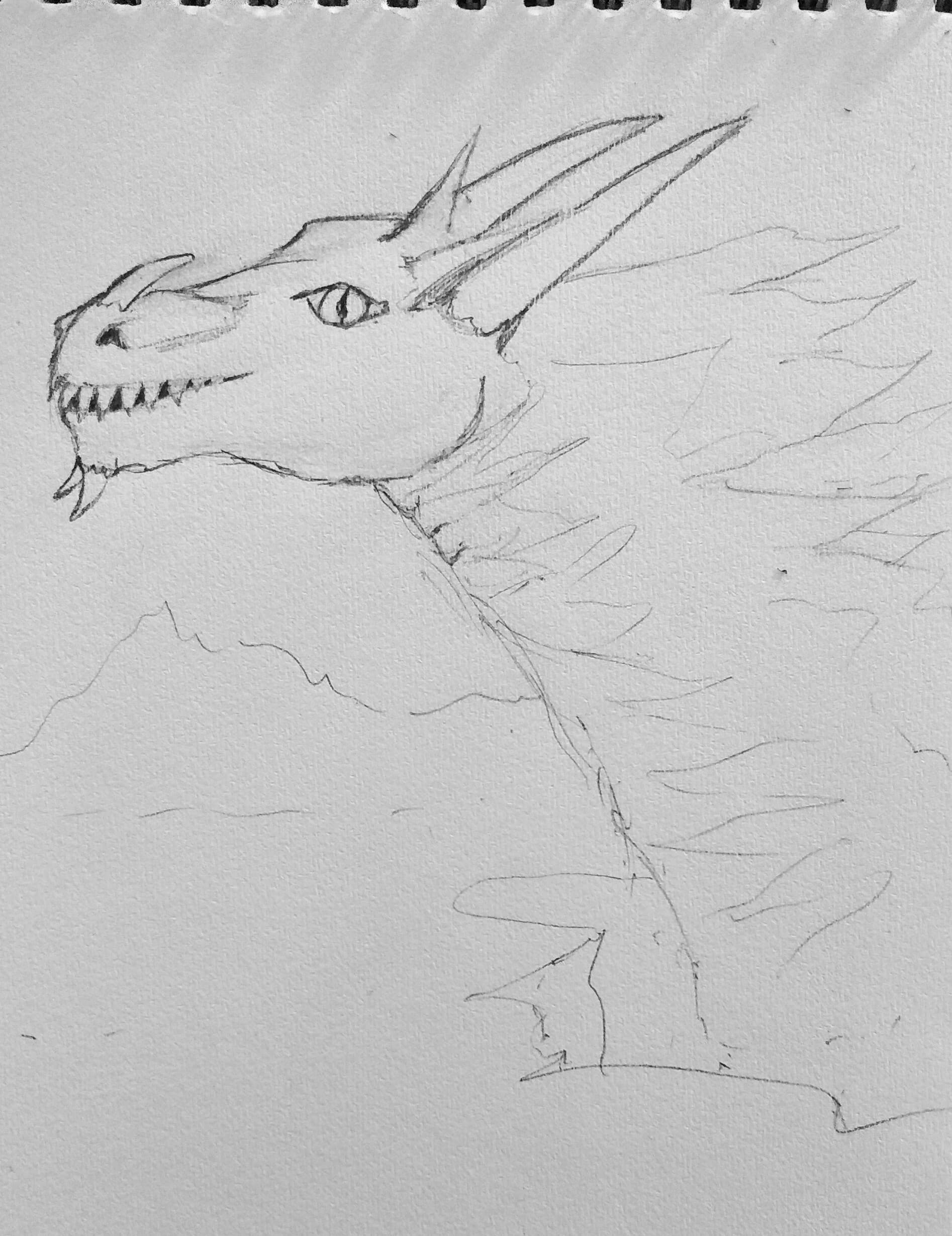 Rough outline of first dragon - Traditional - Krita Artists