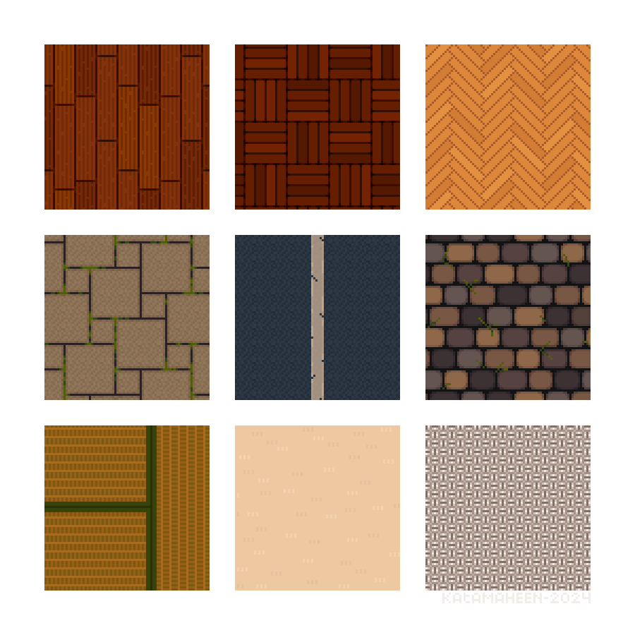 Pixel-art man-made floors study - Finished Artworks - Krita Artists