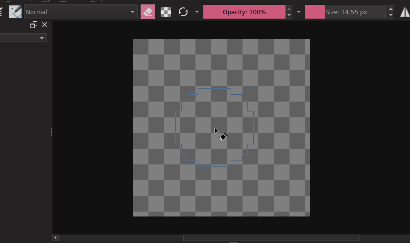 Contiguous Selection Tool treats the erased place as if it still had ...