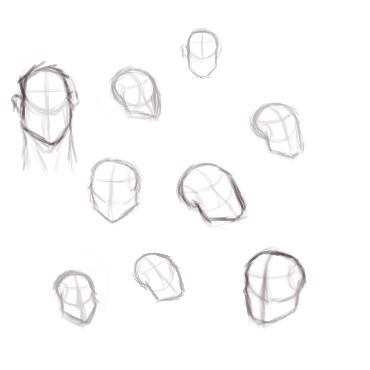 Head sketches 2022 - Work In Progress - Krita Artists