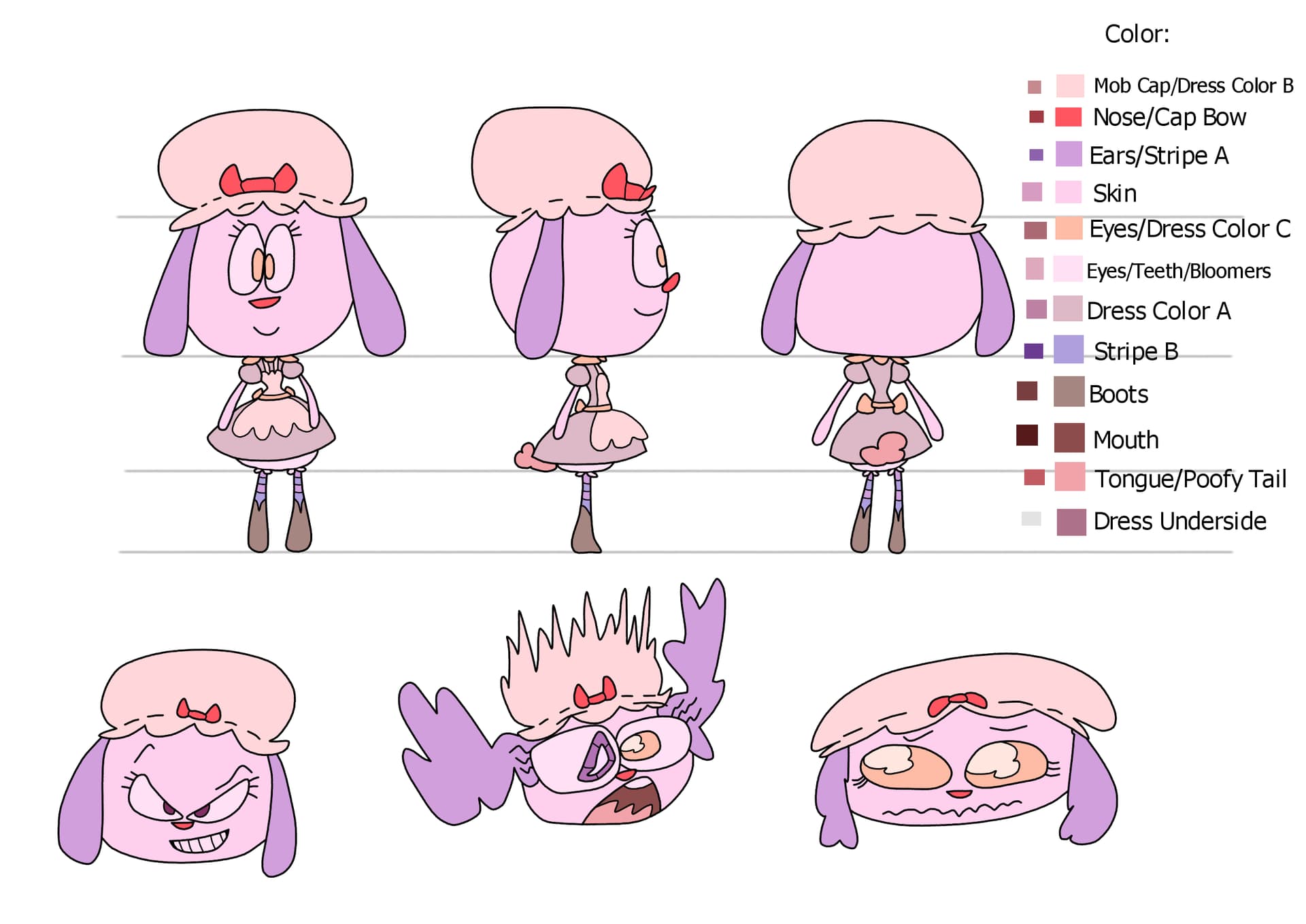 Rubia Rabbit (2023) Model Sheet + Evolution - Finished Artworks - Krita ...