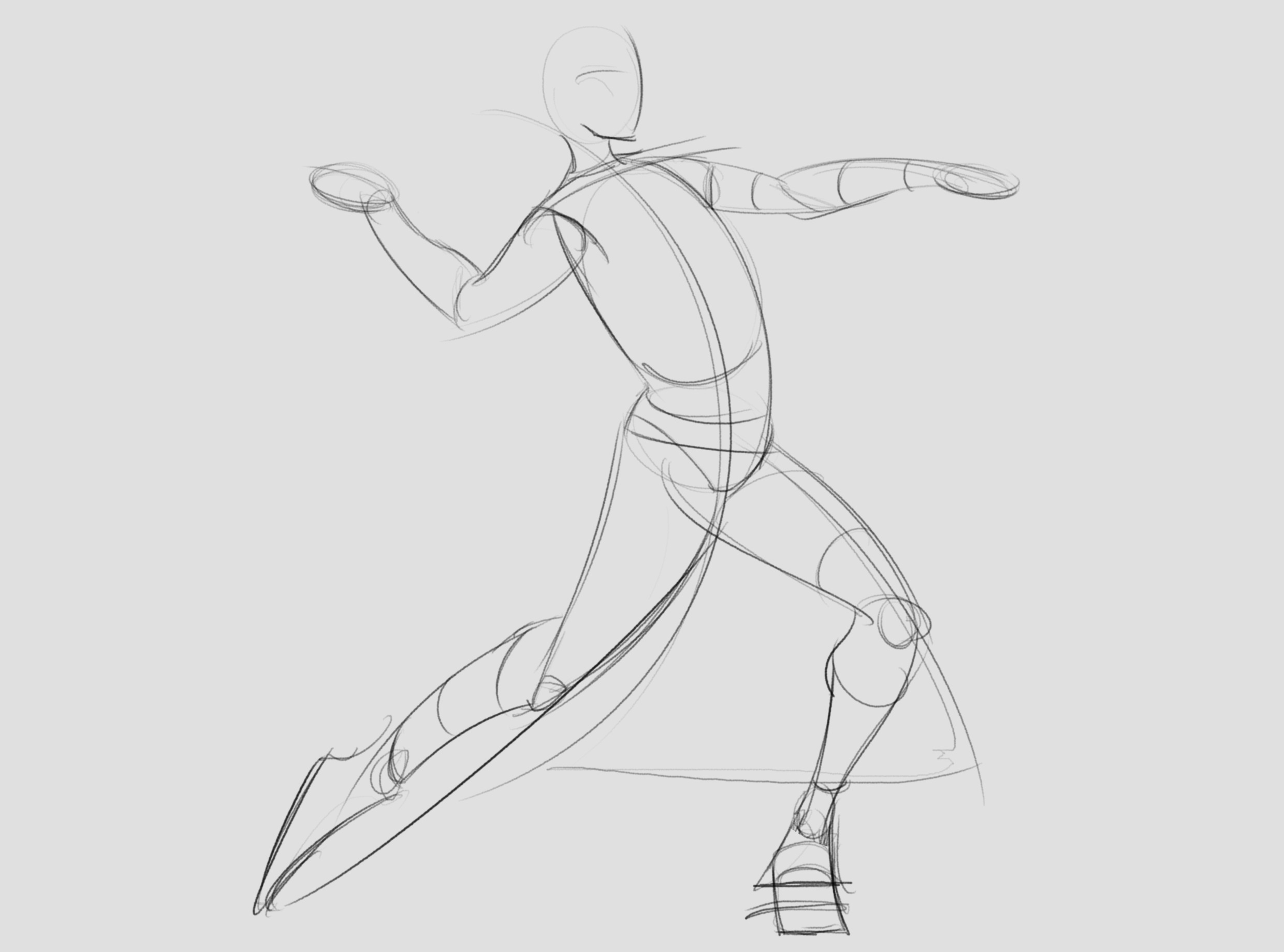 Running Drawing Reference