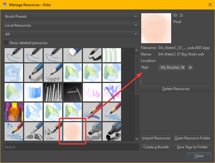 I can't erase tags in the brush presets tab - Basics & Interface ...