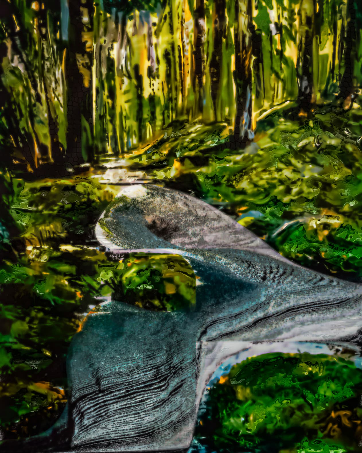Abstract lake - Finished Artworks - Krita Artists