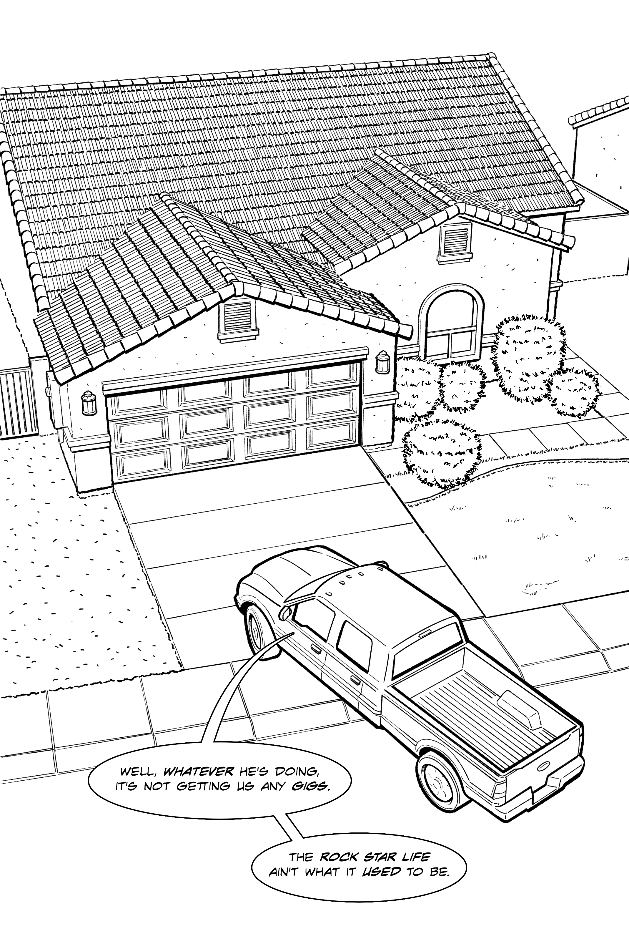 MAN BAND, Chapter Two, Page 22 Line Art - Finished Artworks - Krita Artists