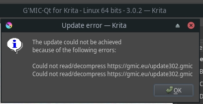 GMIC functionality partially lost; can't update plugin + add python ...