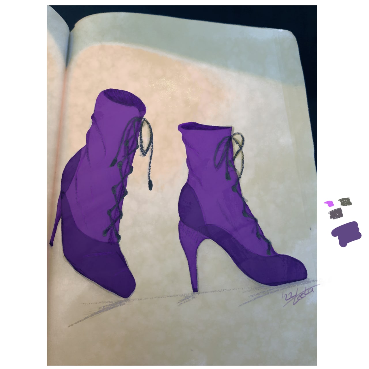 Purple shoes - Finished Artworks - Krita Artists