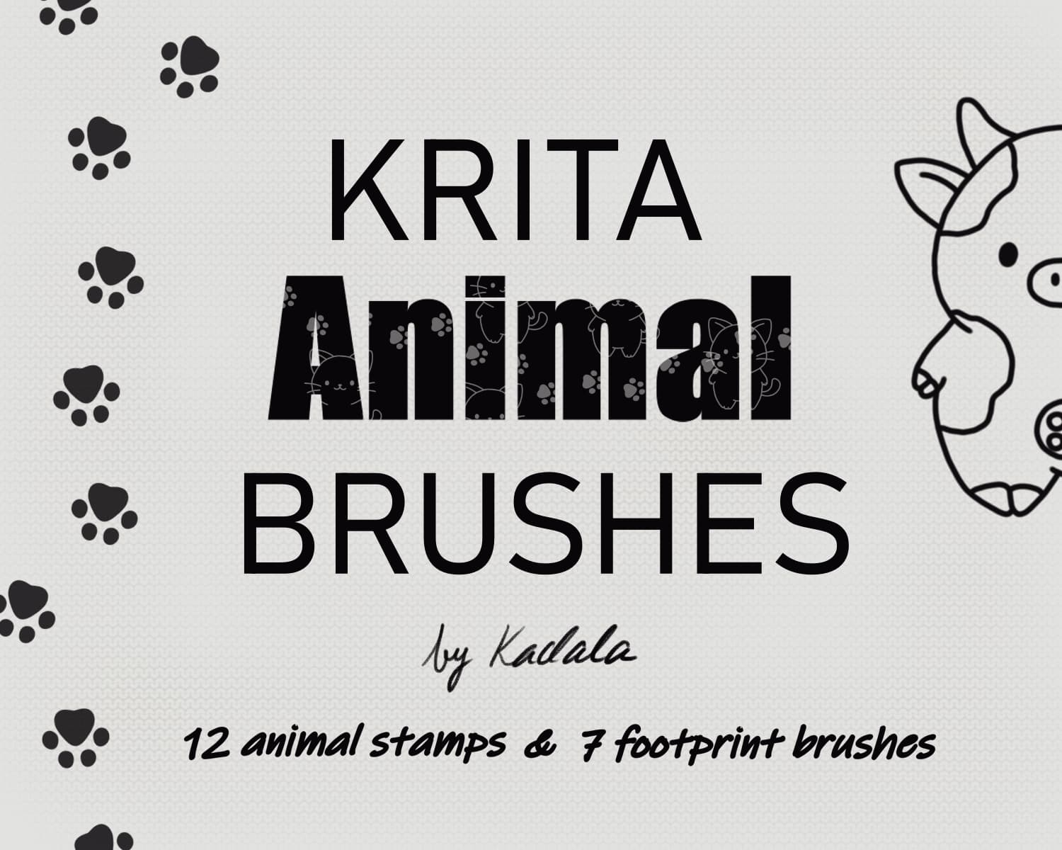 New animal themed brushes // Now for free - Brushes and Bundles - Krita ...