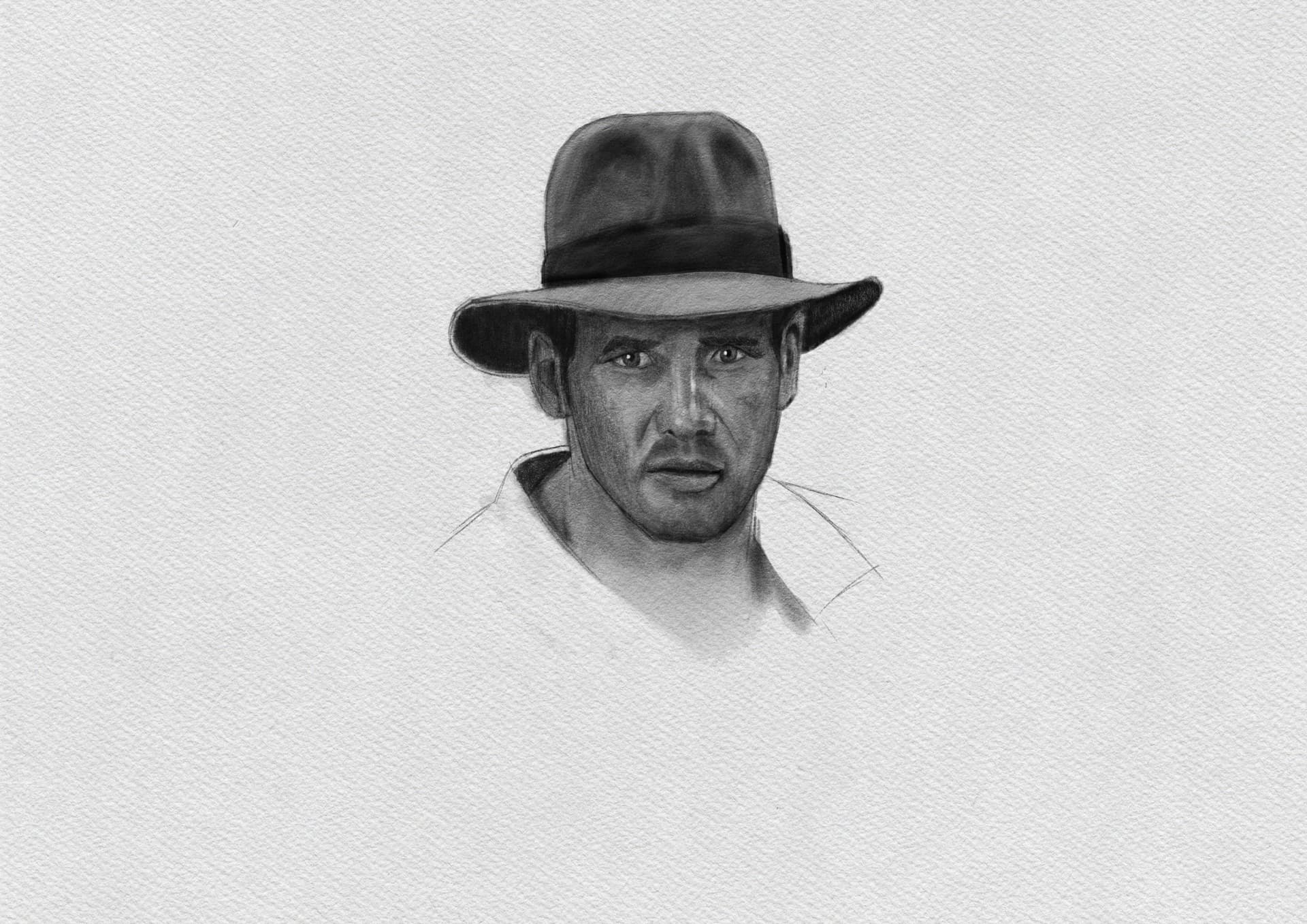Charcoal drawing - Indiana Jones - Finished Artworks - Krita Artists