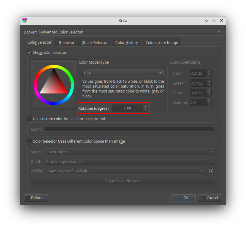 Color Selector Rotation Feature - Develop - Krita Artists