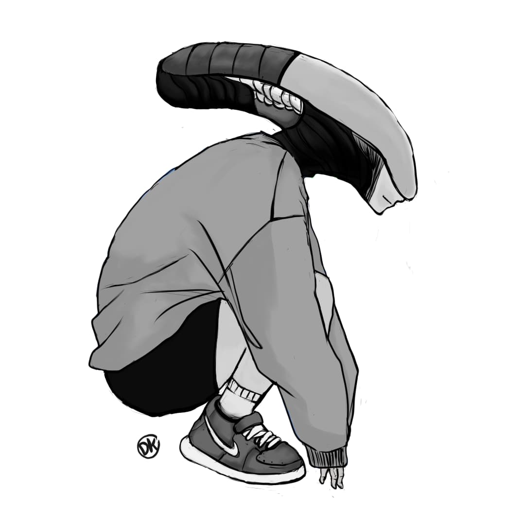 Alien pose - Finished Artworks - Krita Artists