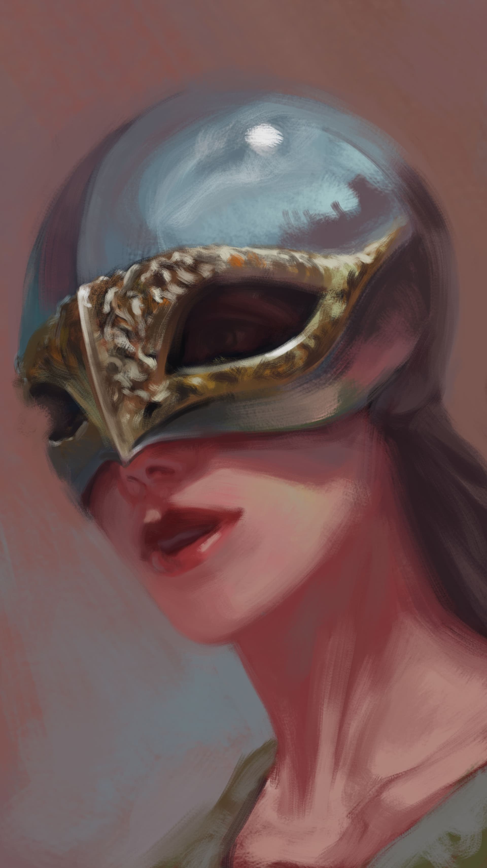 The iron masked girl - Finished Artworks - Krita Artists