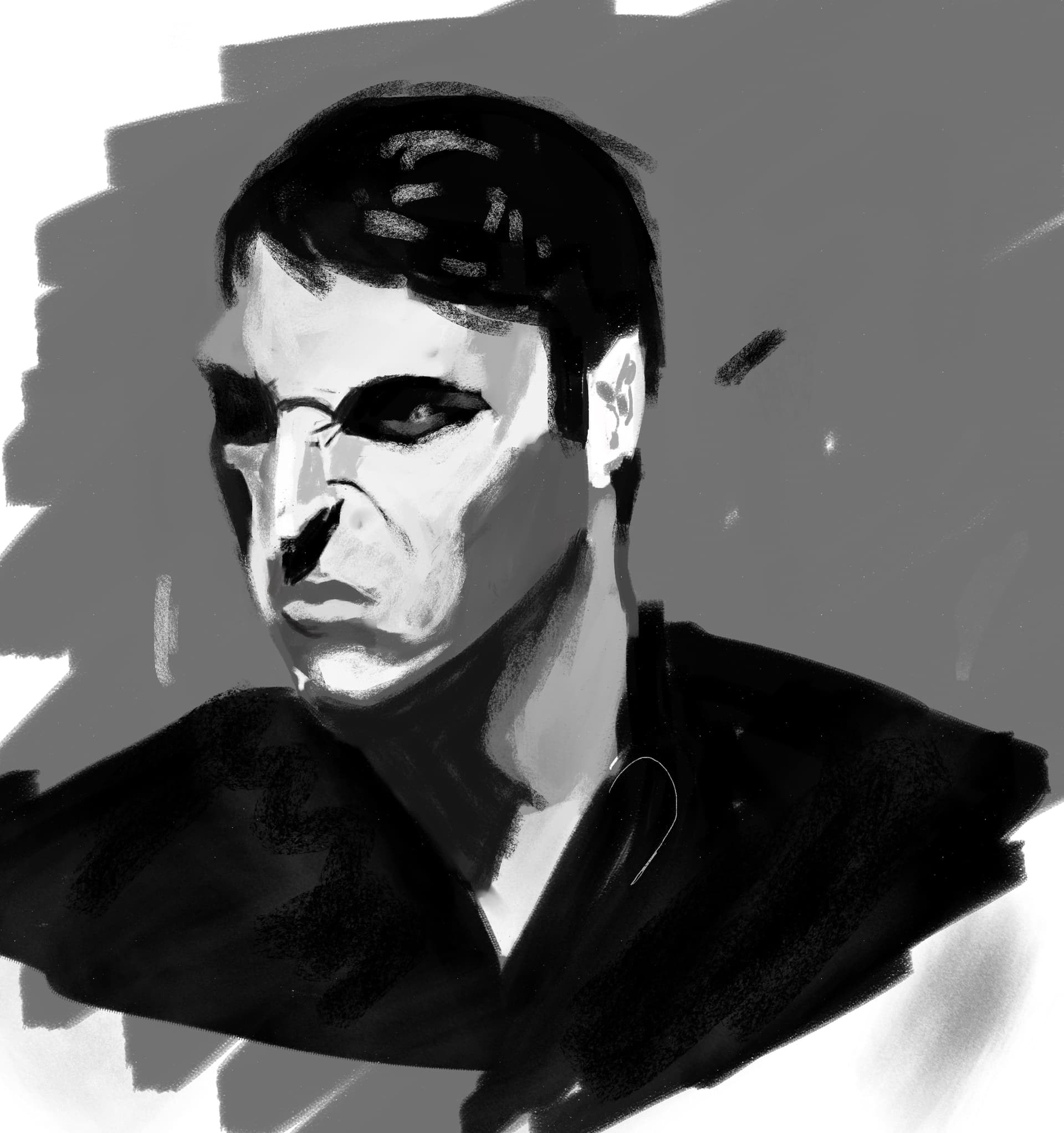 Value study portrait - sketchbook - Krita Artists