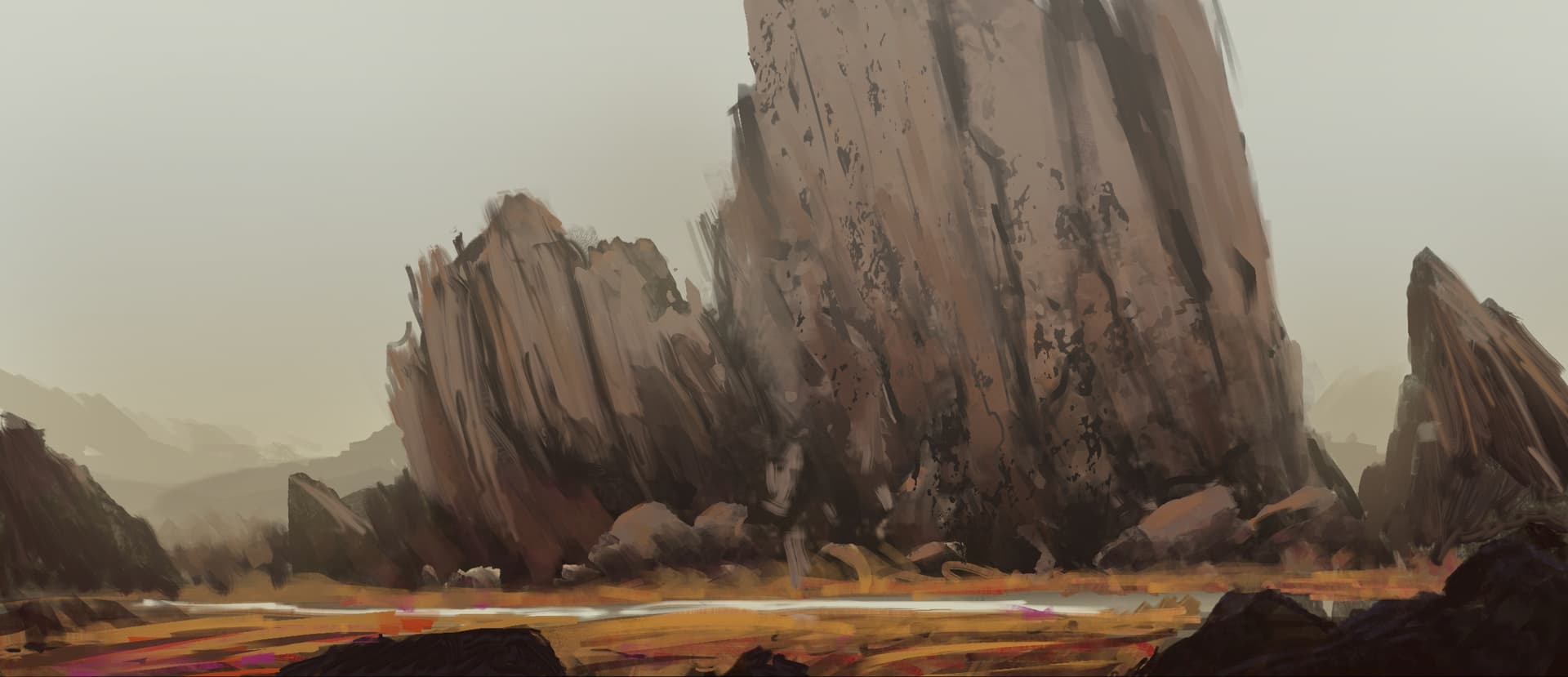 Environments with giant rocks - Finished Artworks - Krita Artists