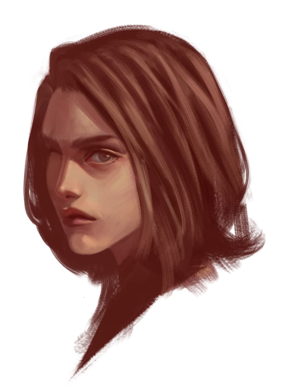 Drawing random female face - Finished Artworks - Krita Artists