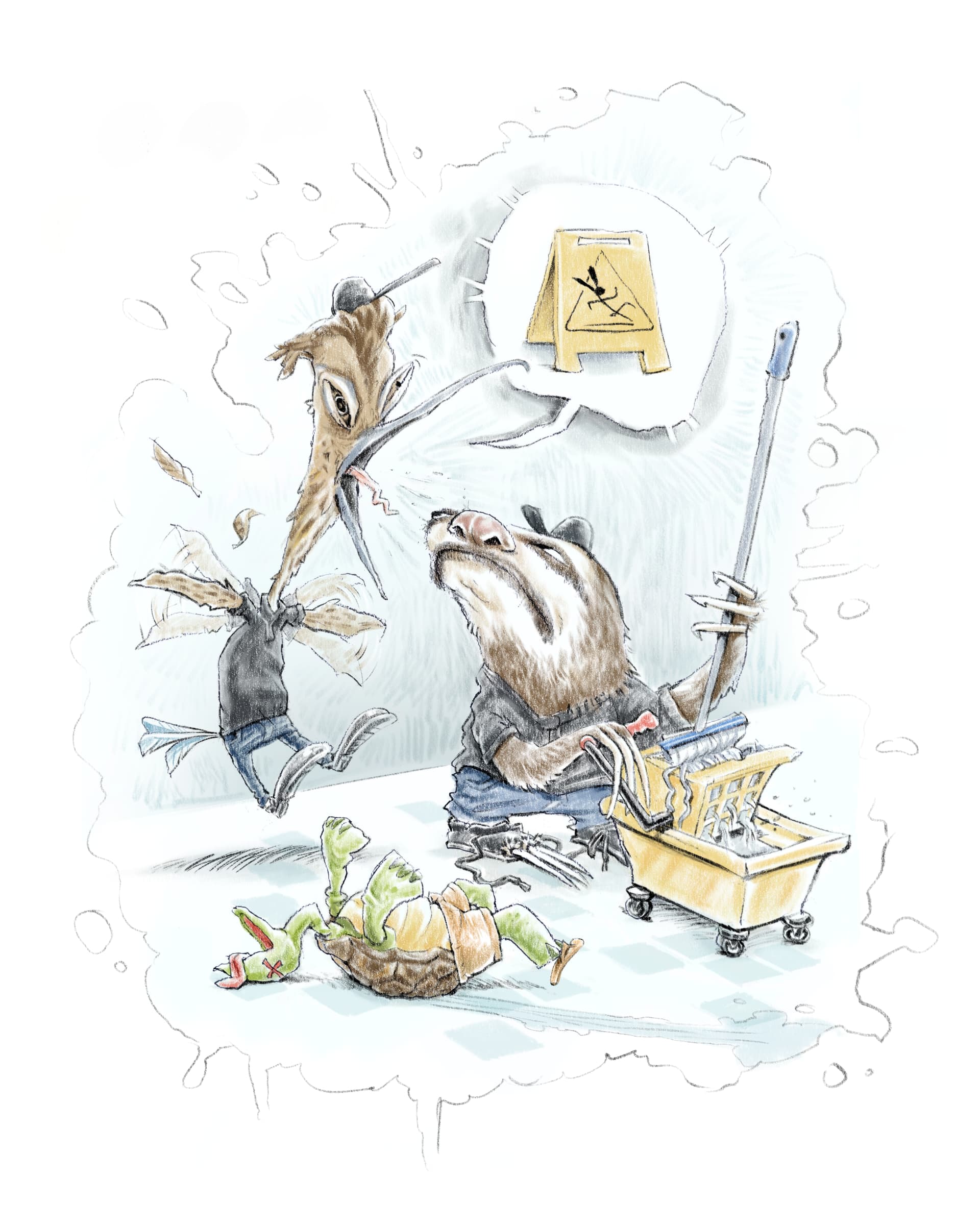 Sloth and tortoise get terminated - Finished Artworks - Krita Artists