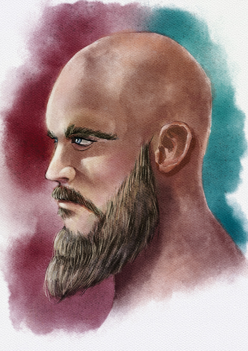 Ragnar Lodbrok portrait study - my first encounter with Krita's ...