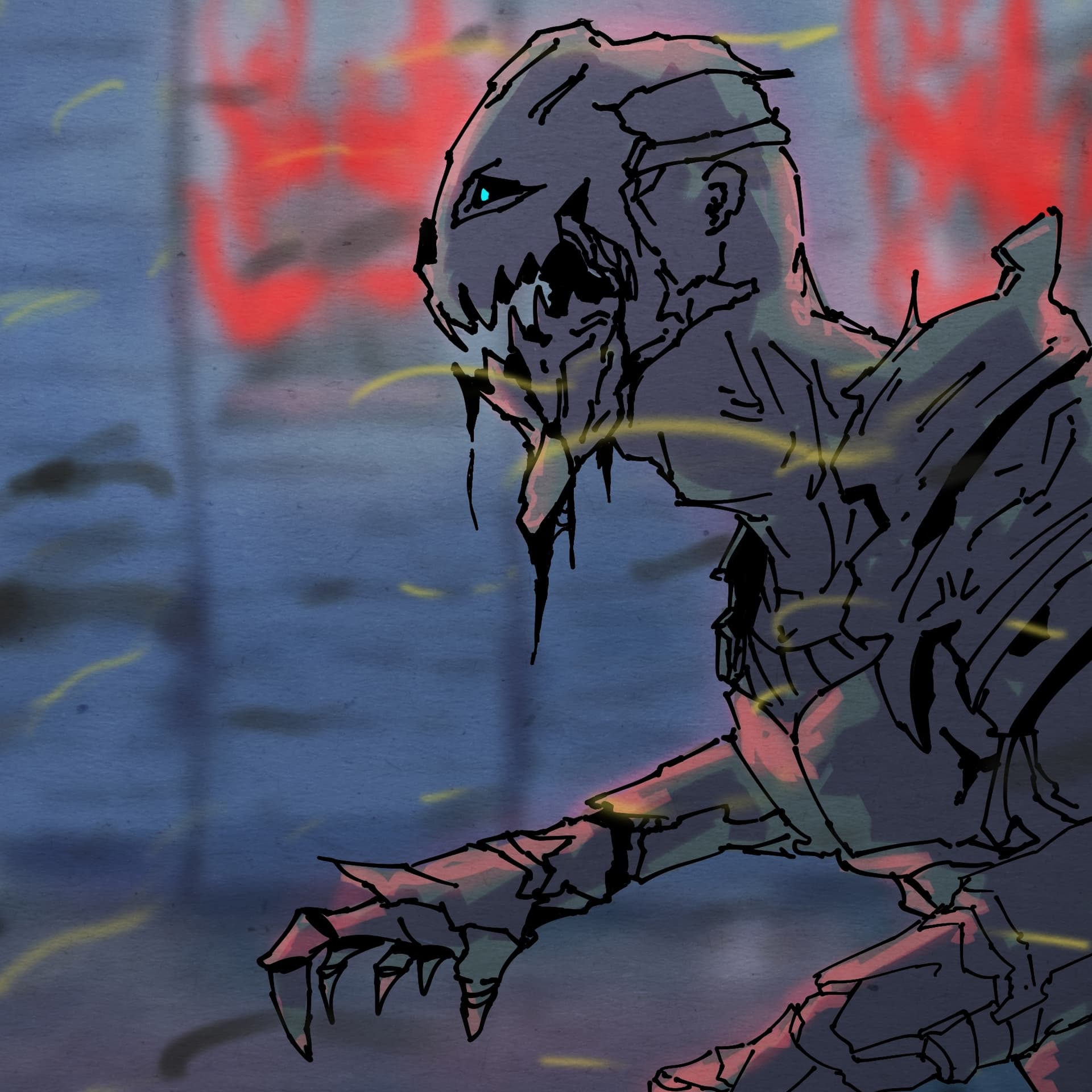 Another monster practice: "Enrage" - Finished Artworks - Krita Artists