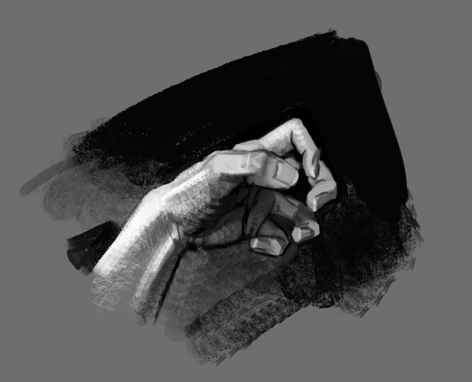 Hands value study - Finished Artworks - Krita Artists