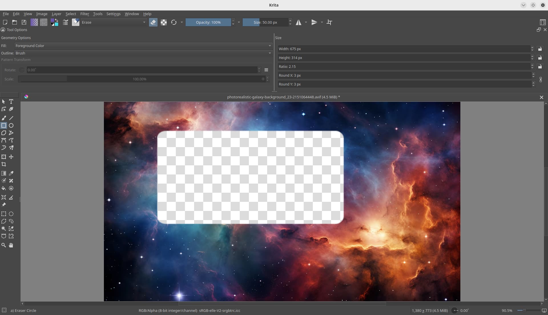 Can't create a rectangle (with rectangle tool) with a filled color ...