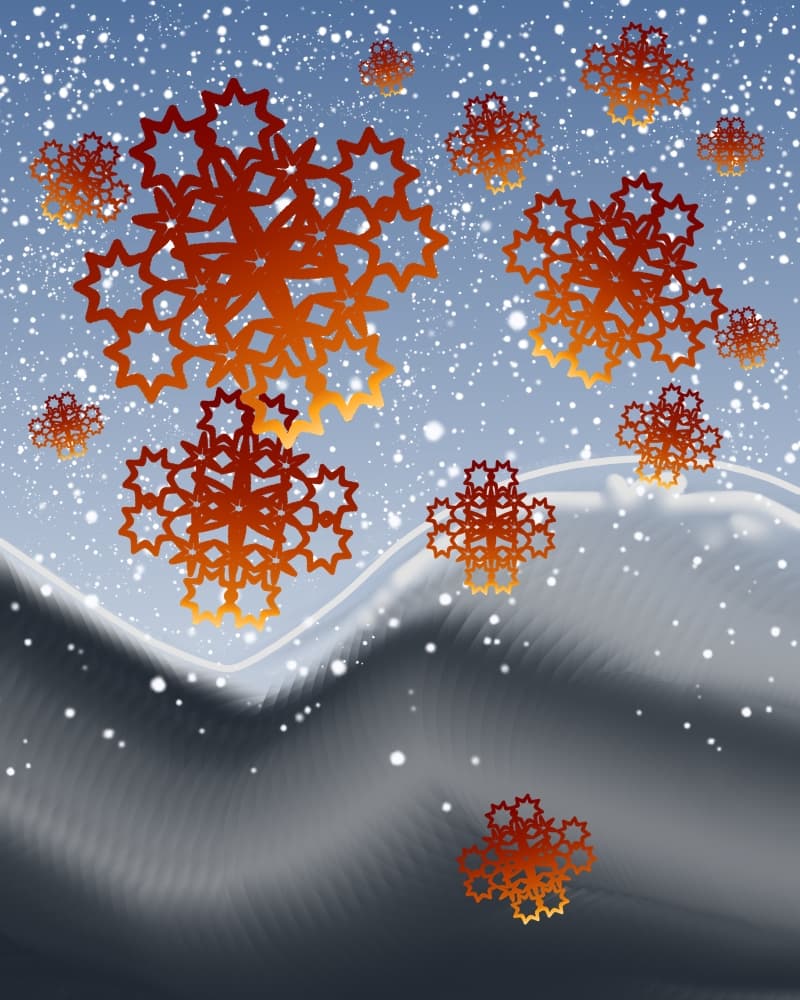 Snow Fallen Flakes - Finished Artworks - Krita Artists