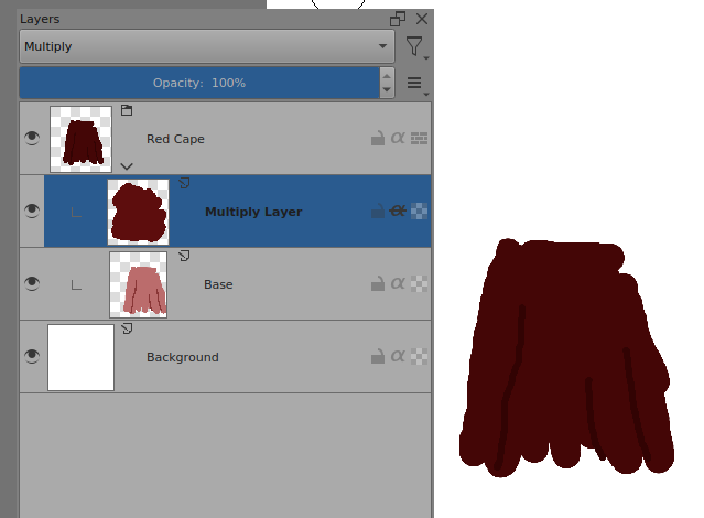 Multiply Layer Not Working When Clipped Basics Interface Krita Artists