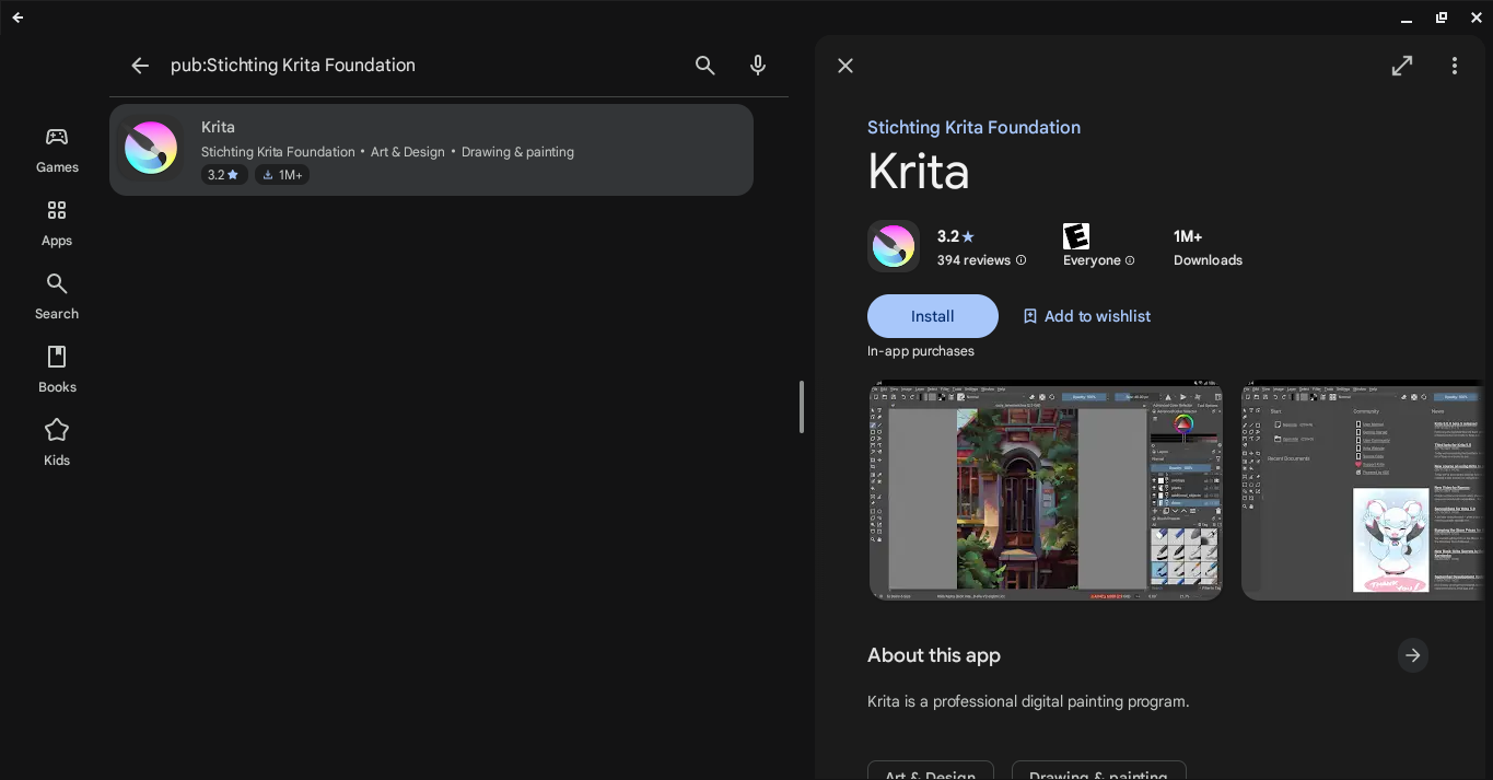 Confirming legitimate Krita download in Play Store - General Questions ...