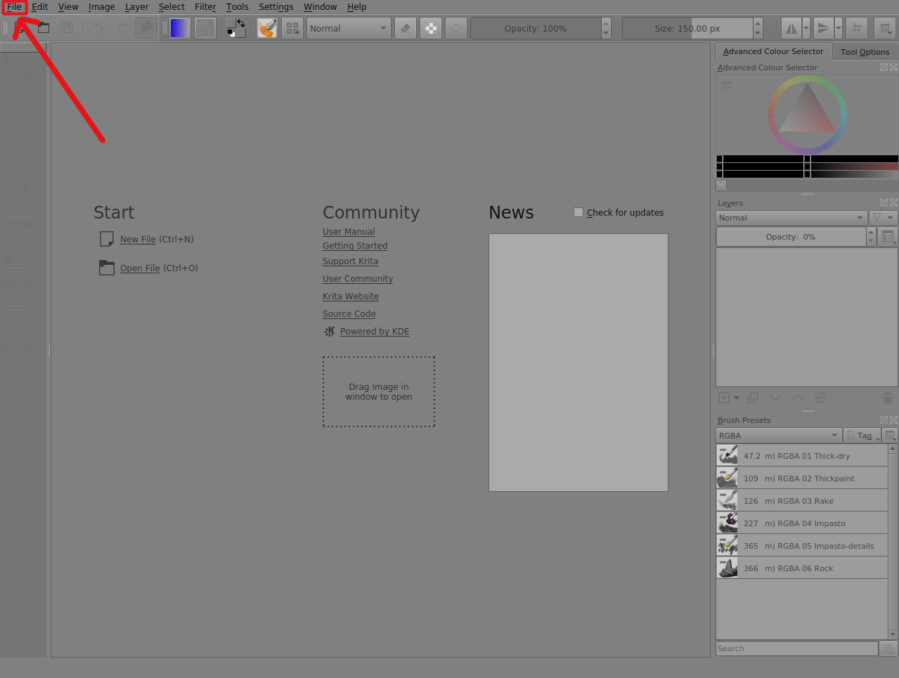 How to open canvas - General Questions - Krita Artists