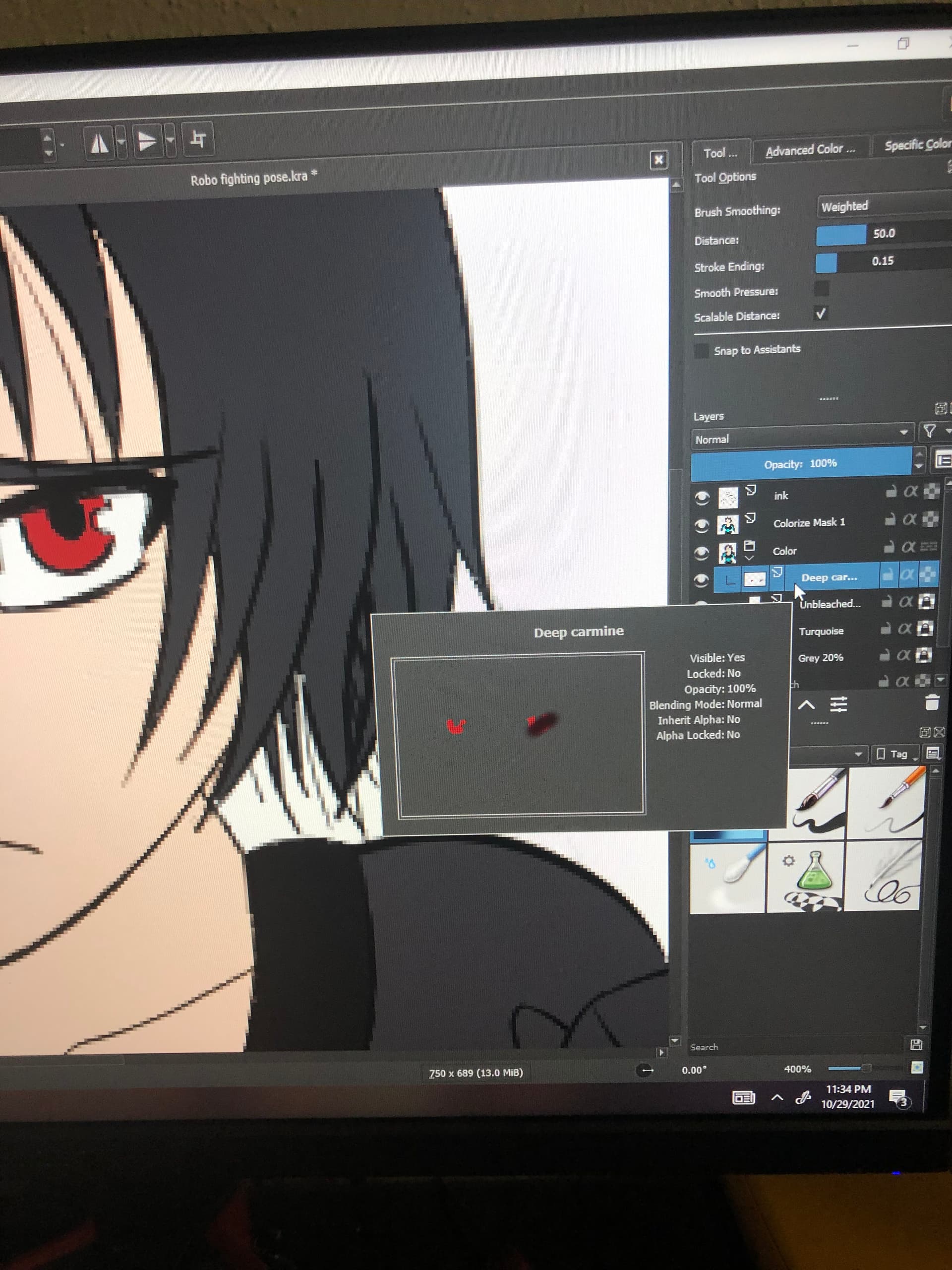 I am trying to use the colorize mask tool and split layer method of ...