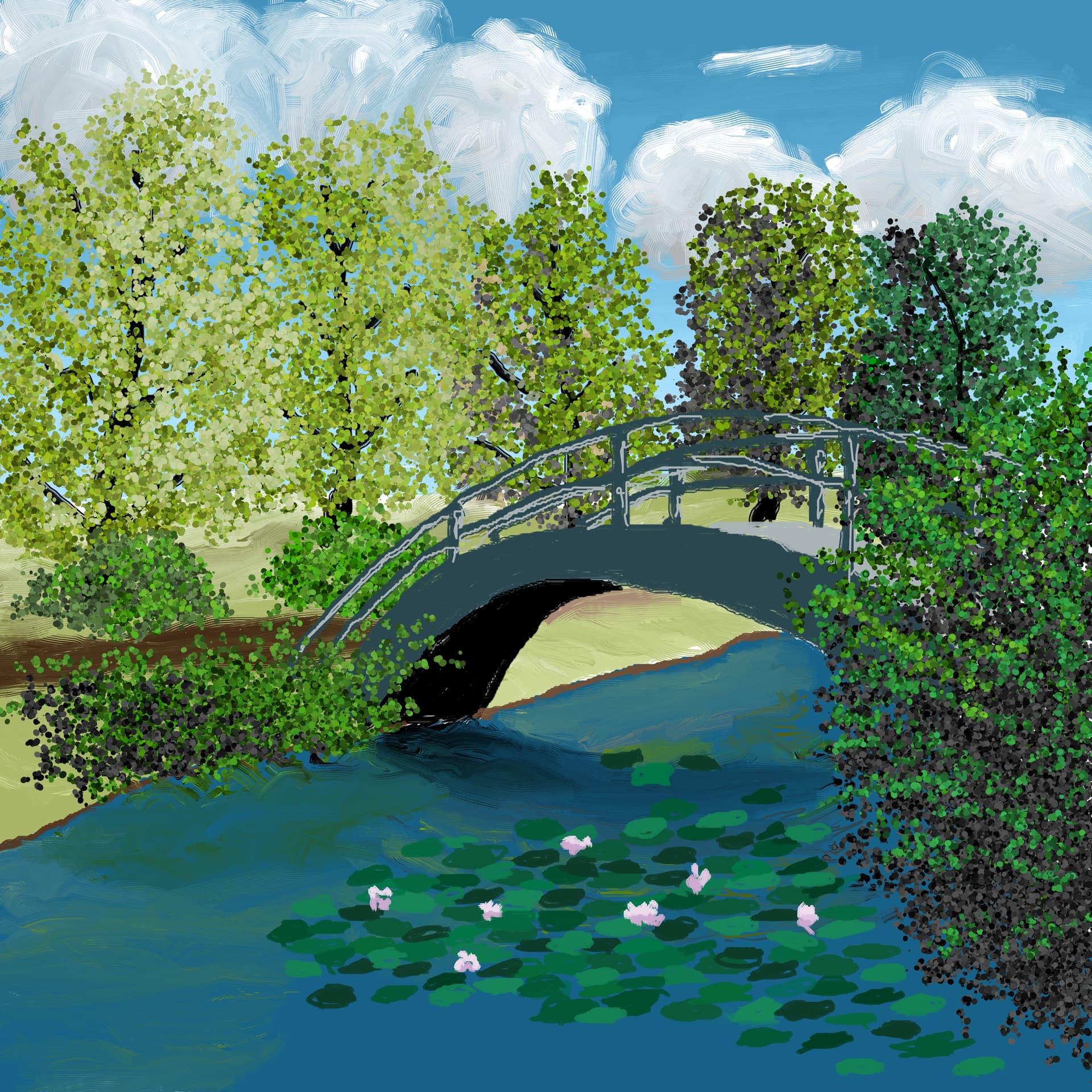 The Lily Pond Bridge - Finished Artworks - Krita Artists