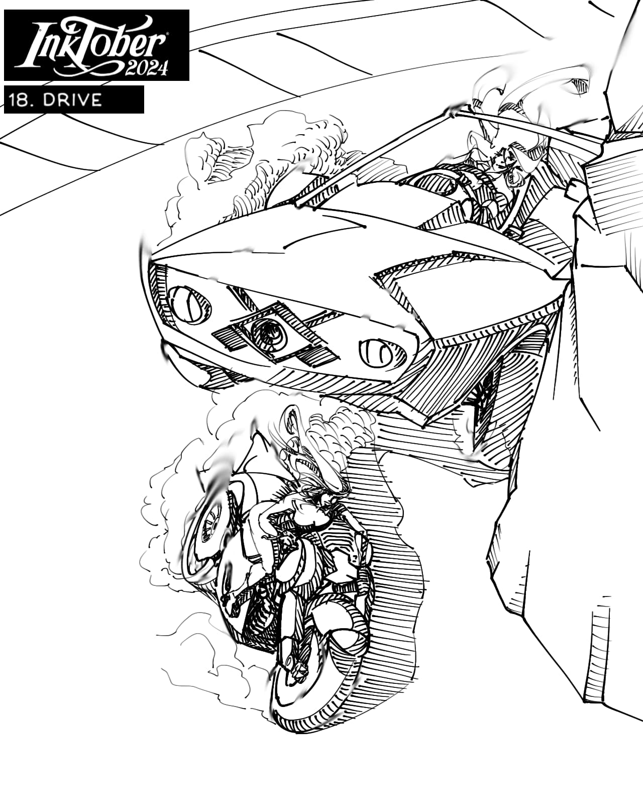 19_Oct_2024 Draw_erryday - Inktober_19: Drive - Finished Artworks ...