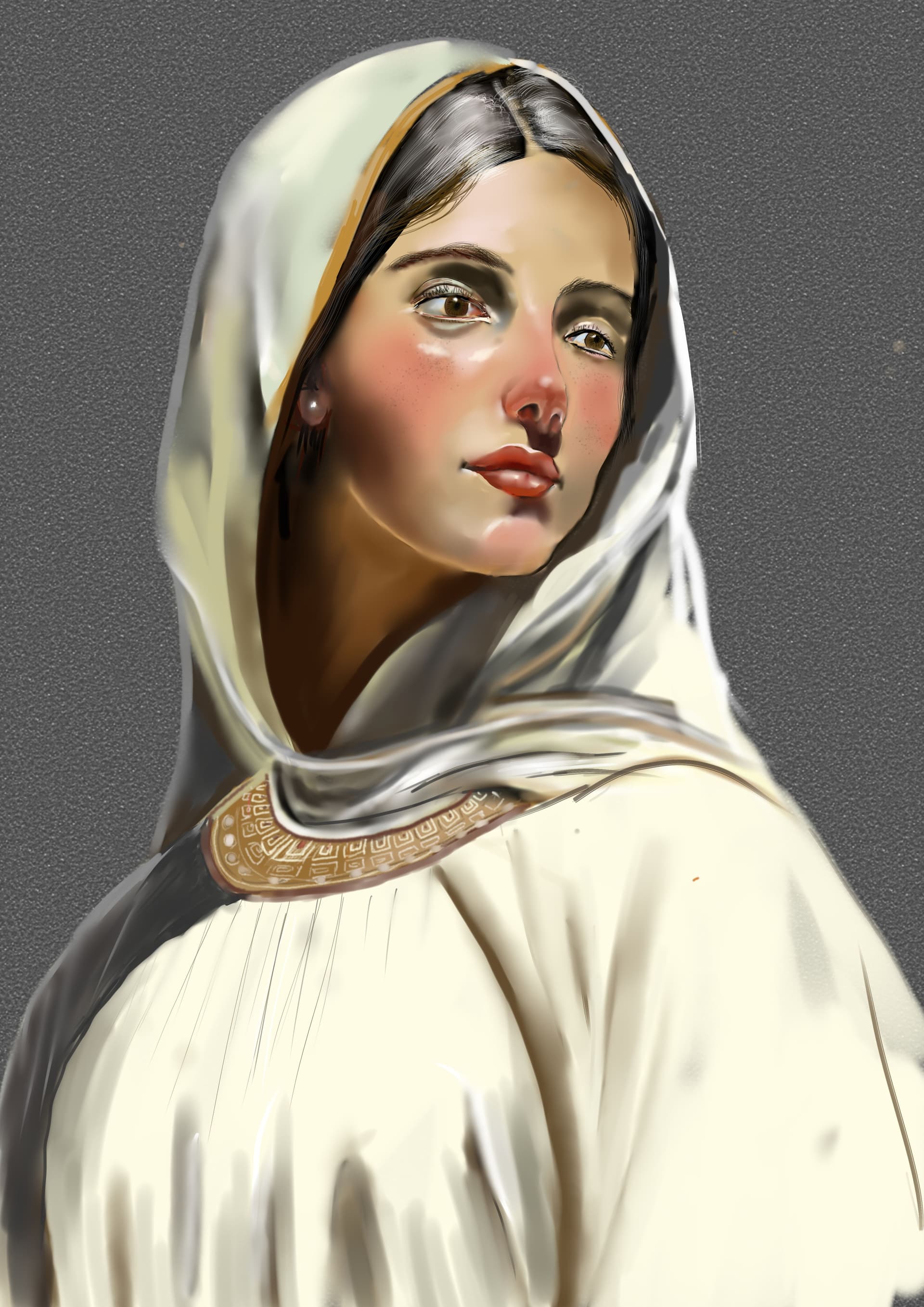 Maria looks to the side - Finished Artworks - Krita Artists