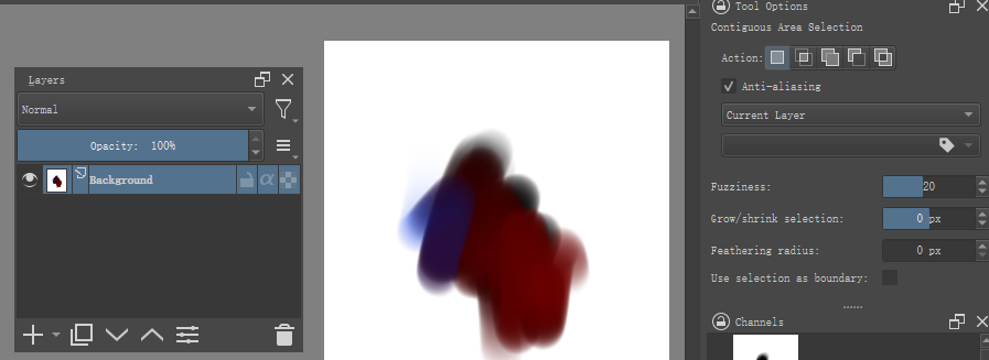 Anti-aliasing + Fuziness in Contiguous Selection tool is causing huge ...