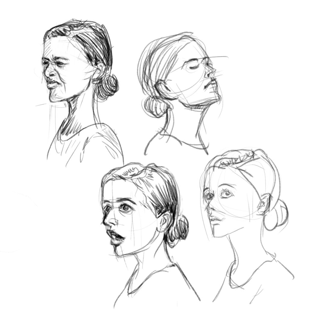 Head sketches - Work In Progress - Krita Artists