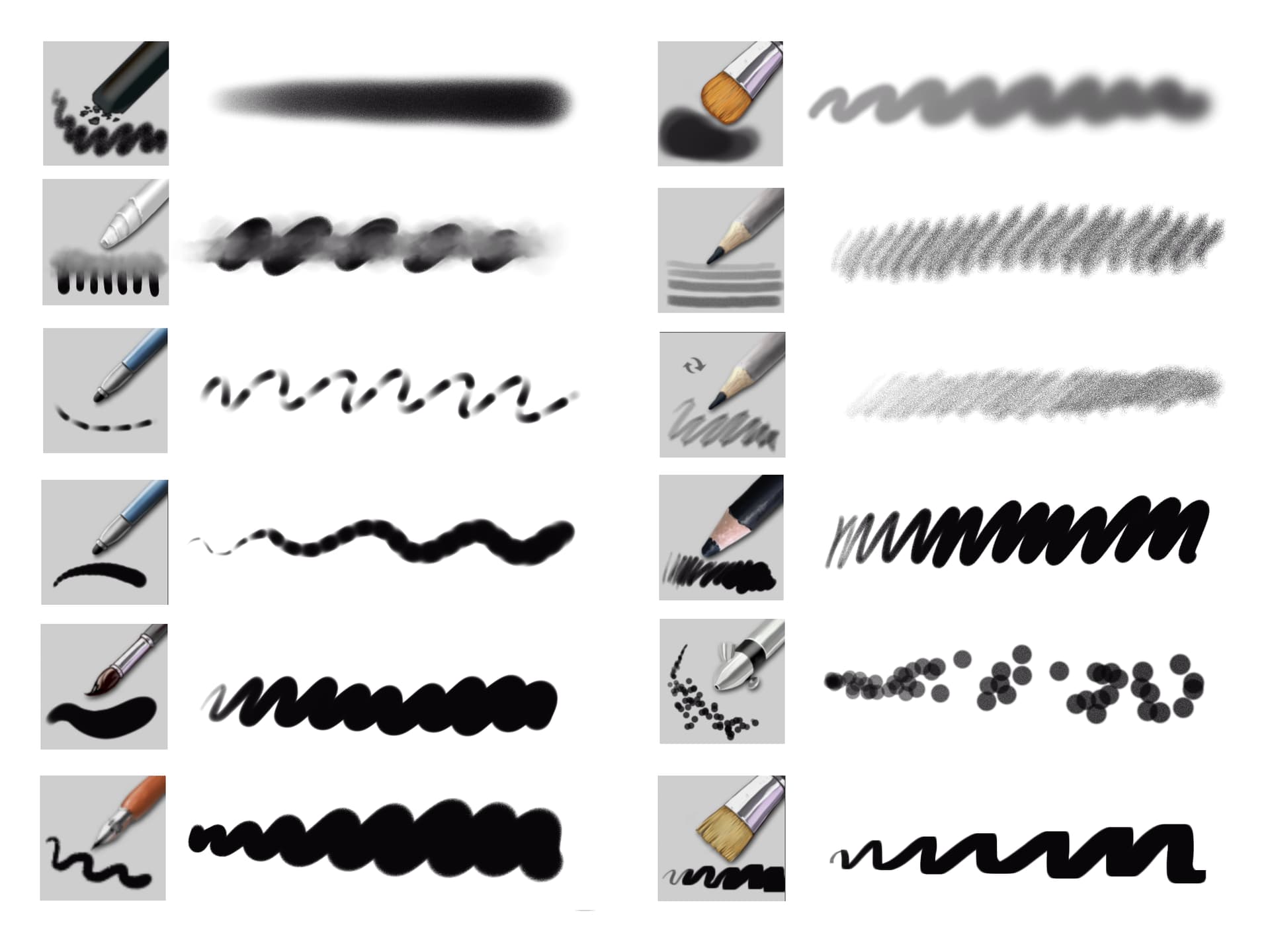 Bundle of 12 Mostly Sketch brushes // Now for free - Brushes and ...
