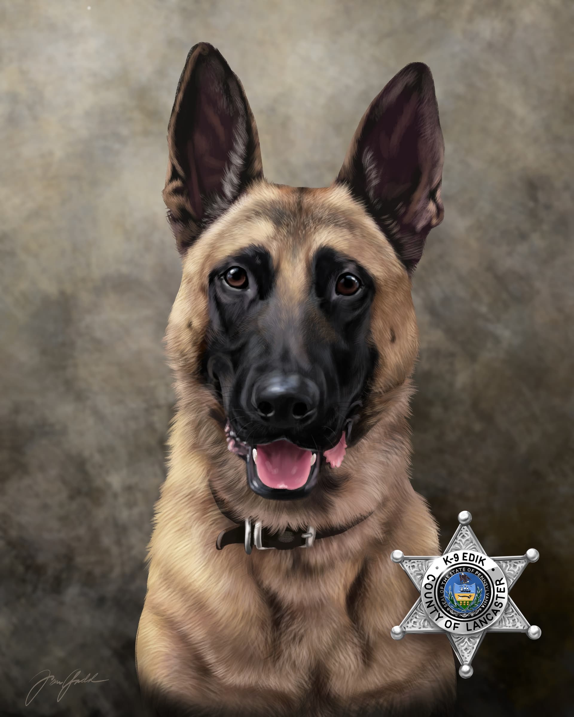 K9 Officer Portraits - Finished Artworks - Krita Artists