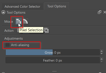 Auto pixelisation with selection tool; - General Questions - Krita Artists
