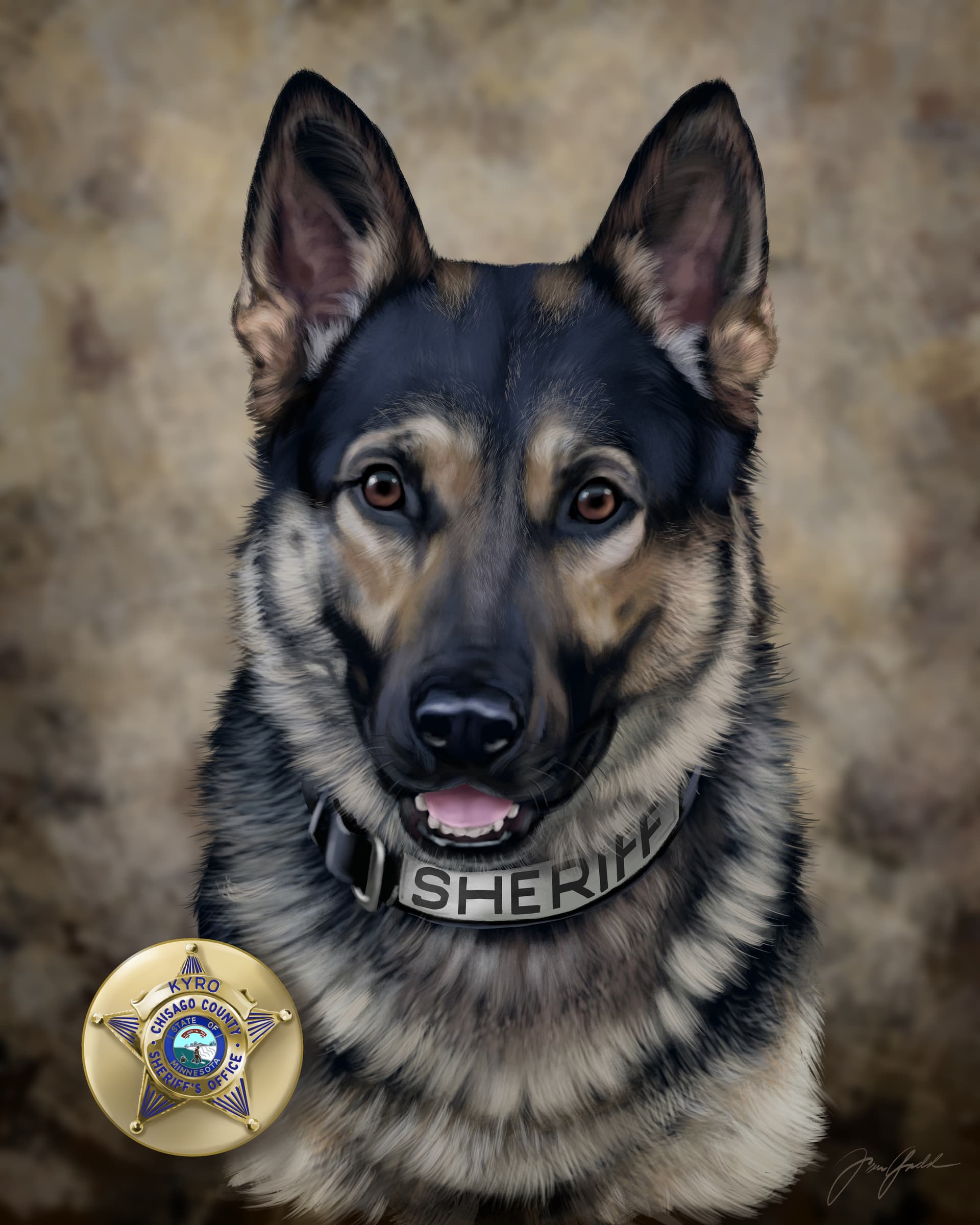 K9 Officer Portraits - Finished Artworks - Krita Artists