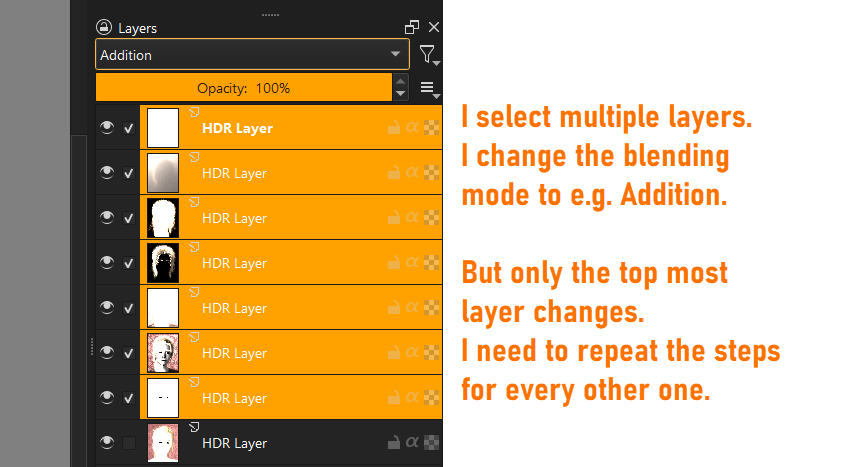Layers - change blending mode of all selected layers - Feature Requests - Krita Artists