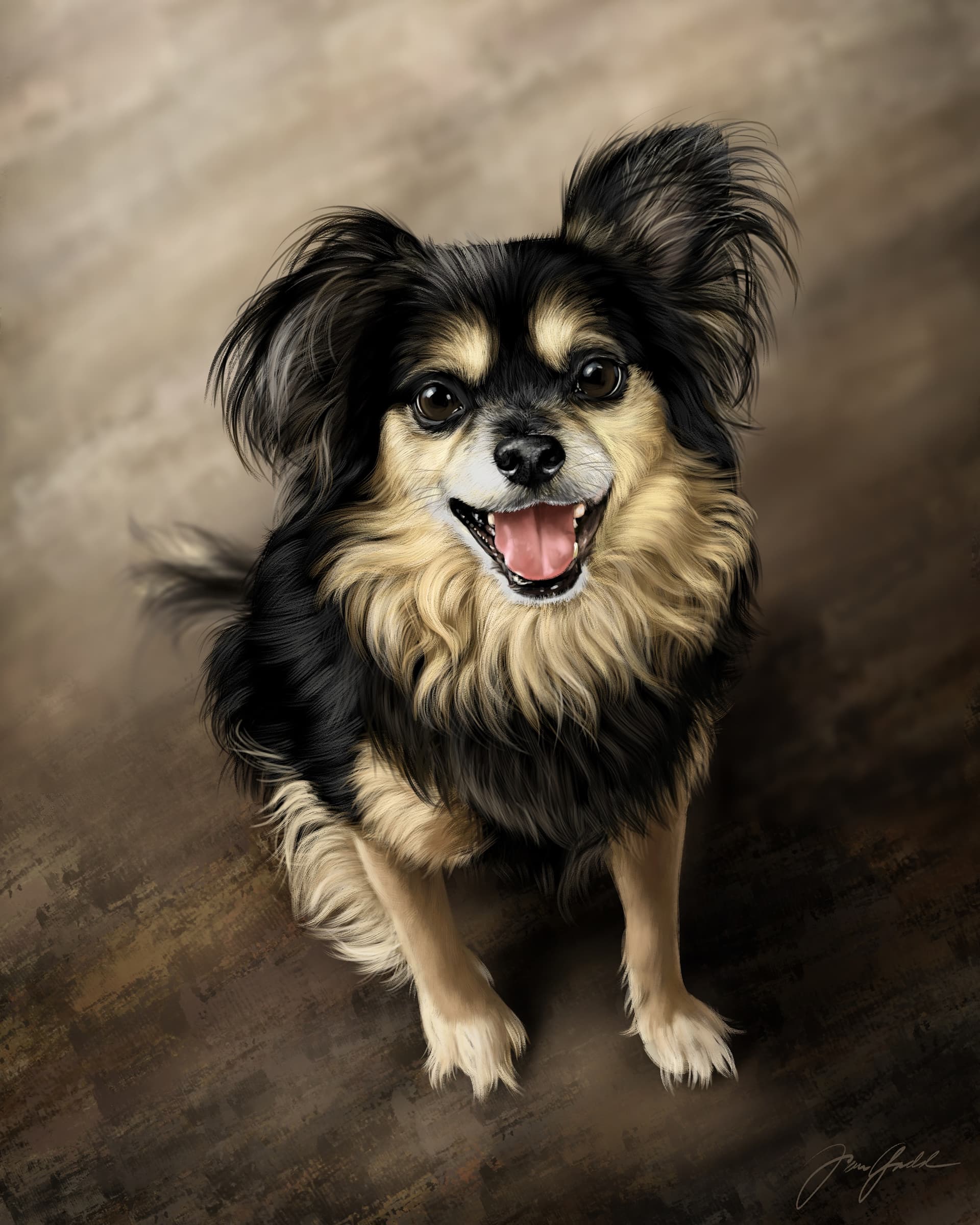 Smiley Little Dog Portrait Time-Lapse - Finished Artworks - Krita Artists