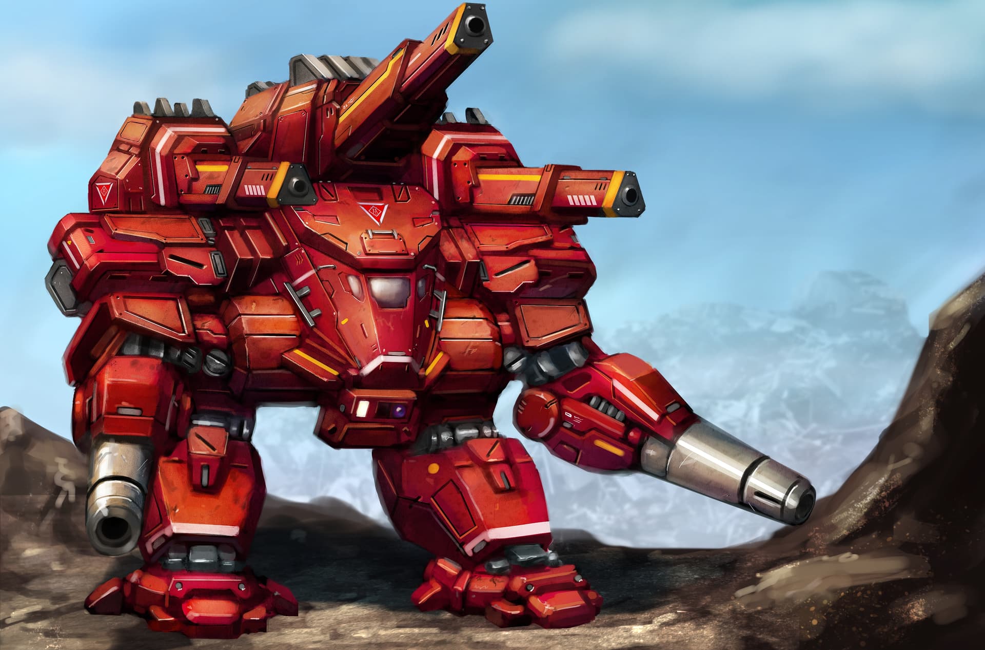Red_mech - Finished Artworks - Krita Artists