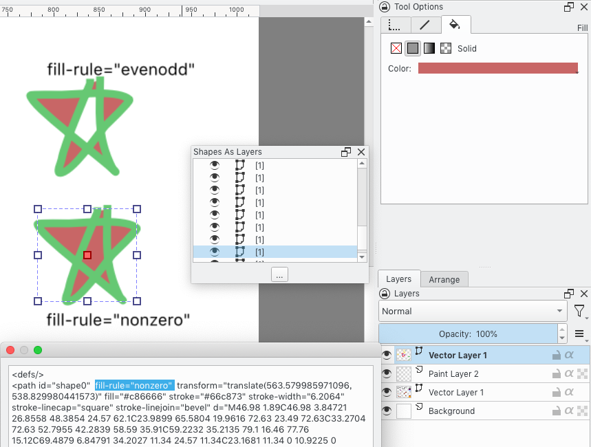 Non zero winding fill rule to Free Hand Path Tool - Feature Requests ...