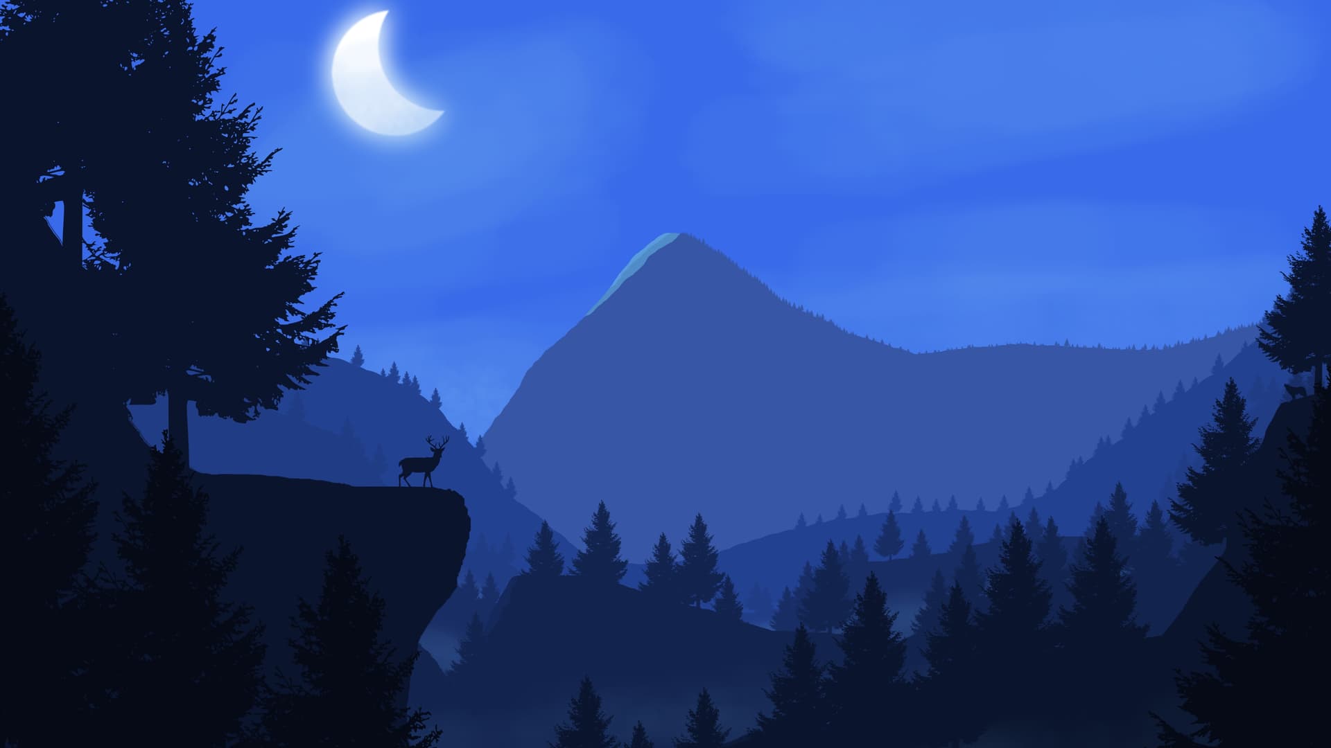 Deer overlooking valley - Finished Artworks - Krita Artists