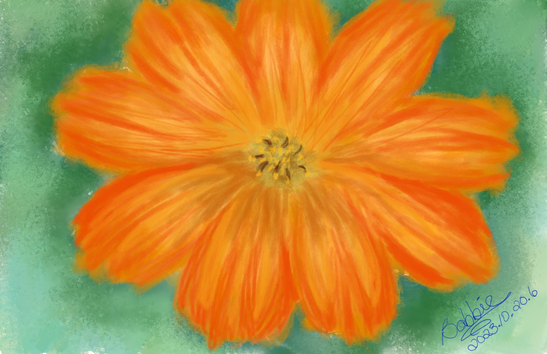 Orange flower - Finished Artworks - Krita Artists